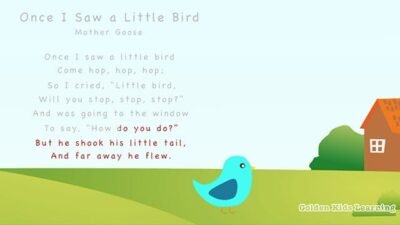 Once I Saw A Little Bird | Nursery Rhyme | Poetry Recitation for Kids
