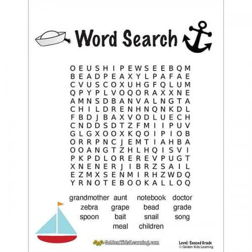 2nd grade word search store